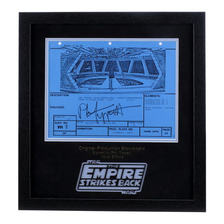 Phil Tippett-Signed Production Storyboard - Darth Vader Looks Out Into ...