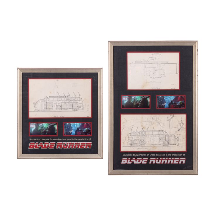 Lot 934 - Geoff Hutchins Collection Pair of Framed Urban Bus Blueprints ...