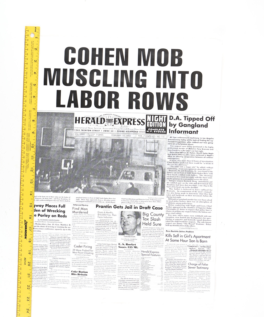 Cohen Mob Newspaper Print | Prop Store - Ultimate Movie Collectables