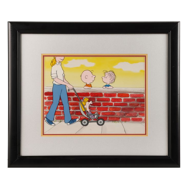 2303. Charlie Brown, Linus and Sally - Original Production Cel and Key ...