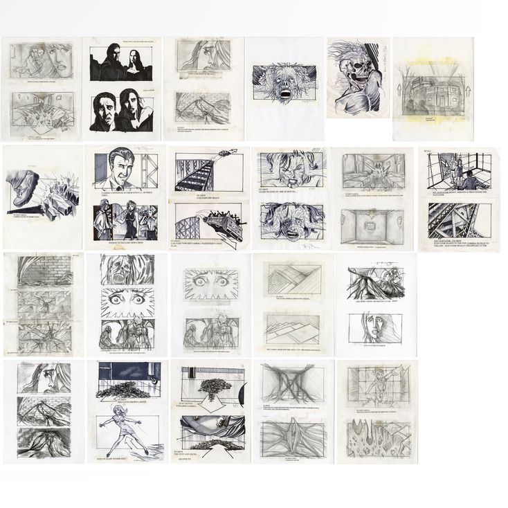 Lot 832 - Set of 22 Printed and Hand-Illustrated Doug Brode Storyboards ...
