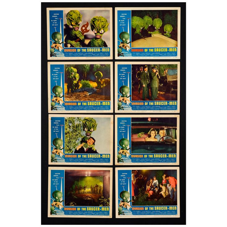 191. Lobby Card Set (11 x 14 ); Very Fine- ### INVASION OF THE SAUCER-MEN (1957)