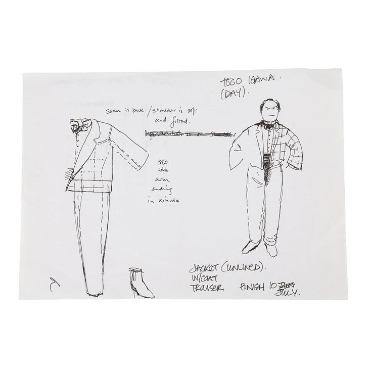 Lindy Hemming Original Costume Design for Togo Igawa | TOPSY-TURVY (1999)
