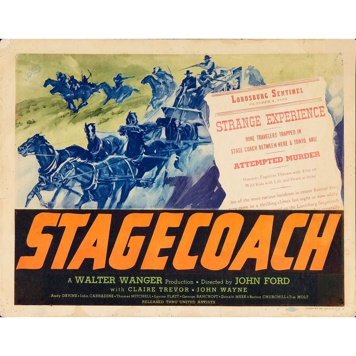 275. STAGECOACH Title Lobby Card (11 x 14) Very Good | STAGECOACH (1939)