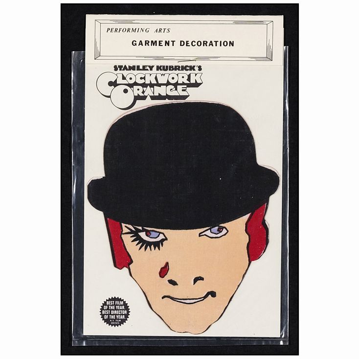 501. A CLOCKWORK ORANGE (1971) Iron-On Color Fast Garment Decoration (9 ...