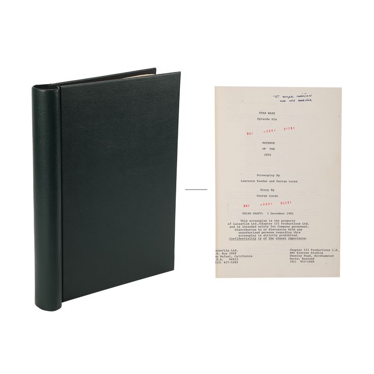 Lot # 377: STAR WARS: RETURN OF THE JEDI (1983) - Roger Christian's ...