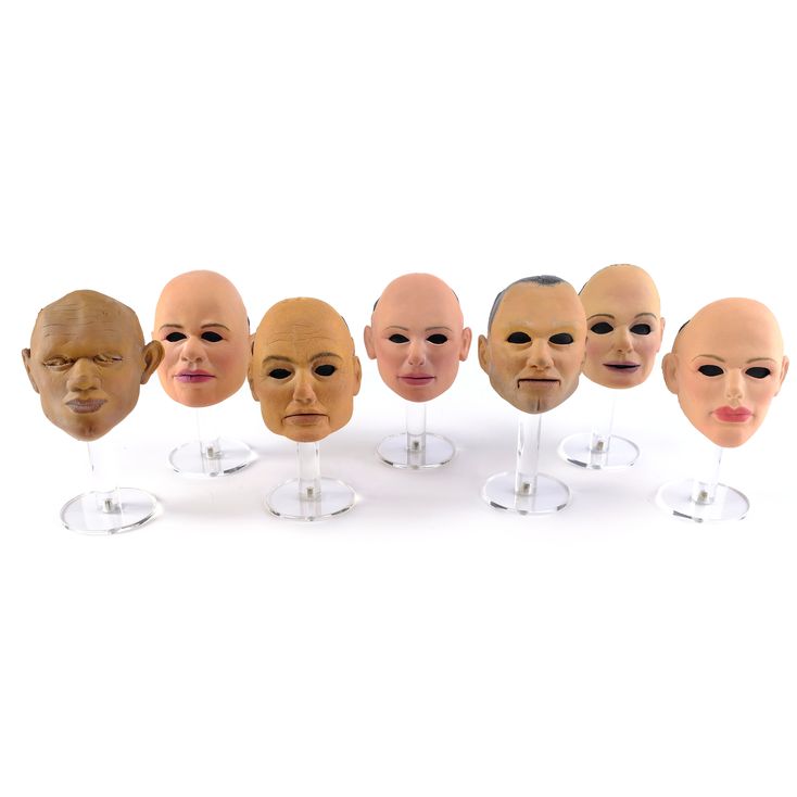 Lot 1345 - Set of Seven Puppet Faces | TEAM AMERICA: WORLD POLICE (2004)