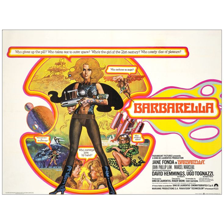 Lot # 161: BARBARELLA - British Quad (30 x 40 ); Very Fine on Linen ...