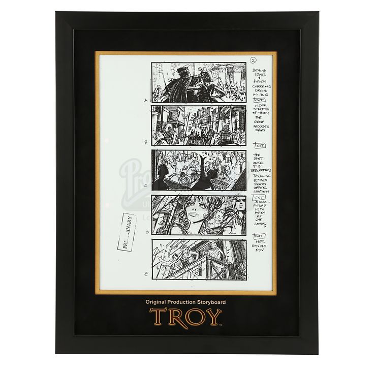 Original Production Storyboard - Paris and Helen Meet a Cheering Crowd ...