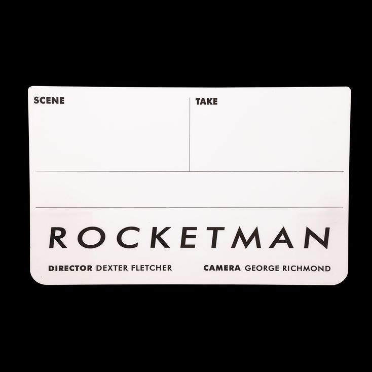 Lot 1237 - Oversized Clapper Slate | ROCKETMAN (2019)