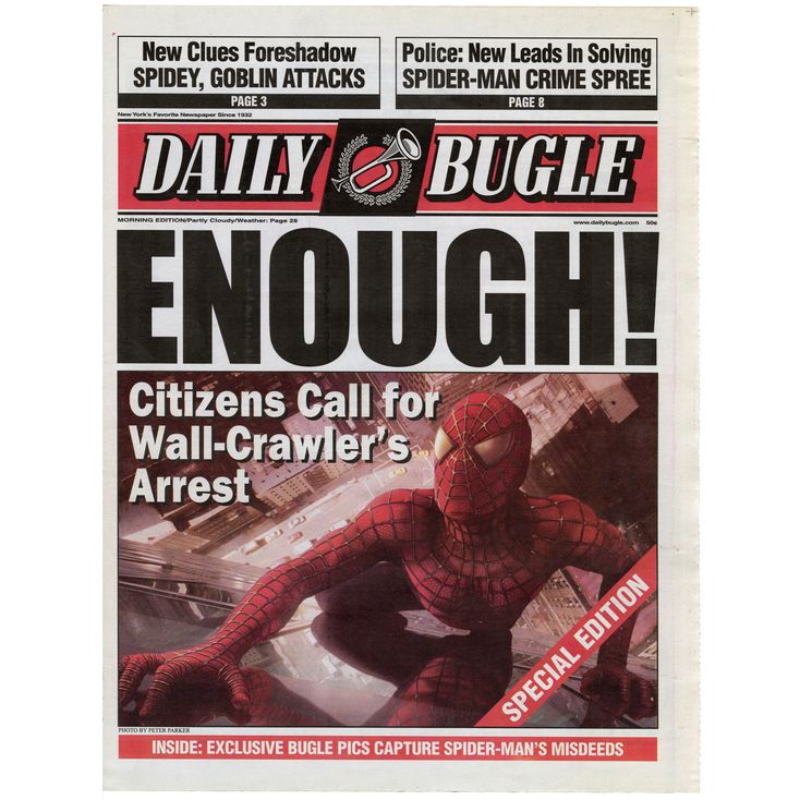 Lot 1148 - Set of Five Daily Bugle Newspaper Covers | SPIDER-MAN (2002)