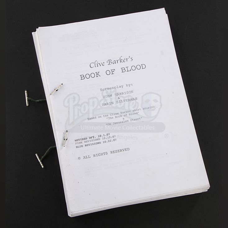 Script | CLIVE BARKER'S BOOK OF BLOOD (2009)