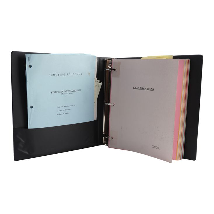 1439. Michael and Denise Okuda Collection Binder with Annotated Third ...