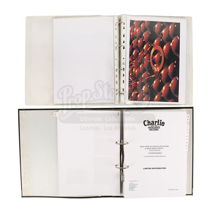 Storyboard and Concept Art Reference Binders | CHARLIE AND THE ...