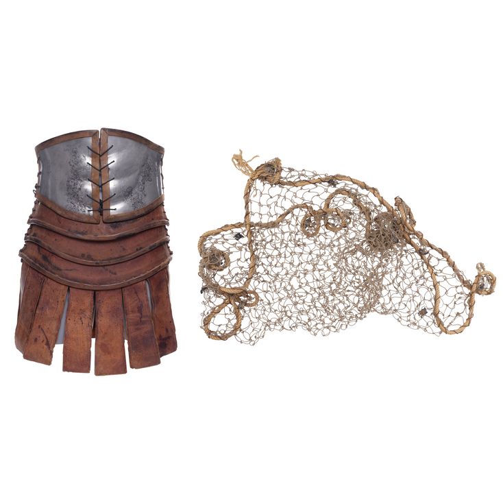 Lot 1137 - Moroccan Gladiators Armor Components and Throwing Net ...