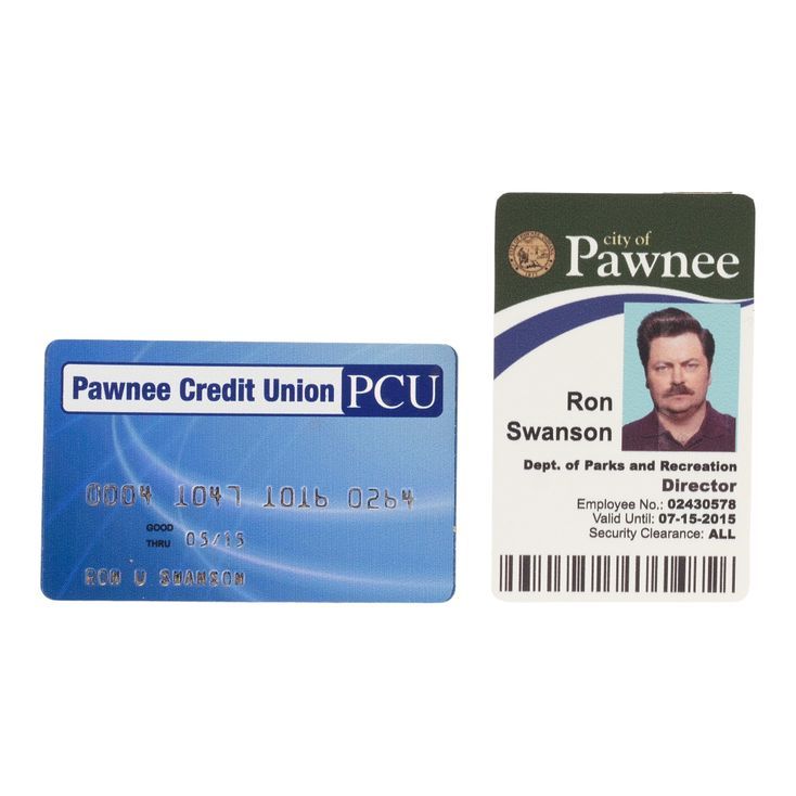 Lot 977. Ron Swansons (Nick Offerman) City of Pawnee ID and Credit Card ...