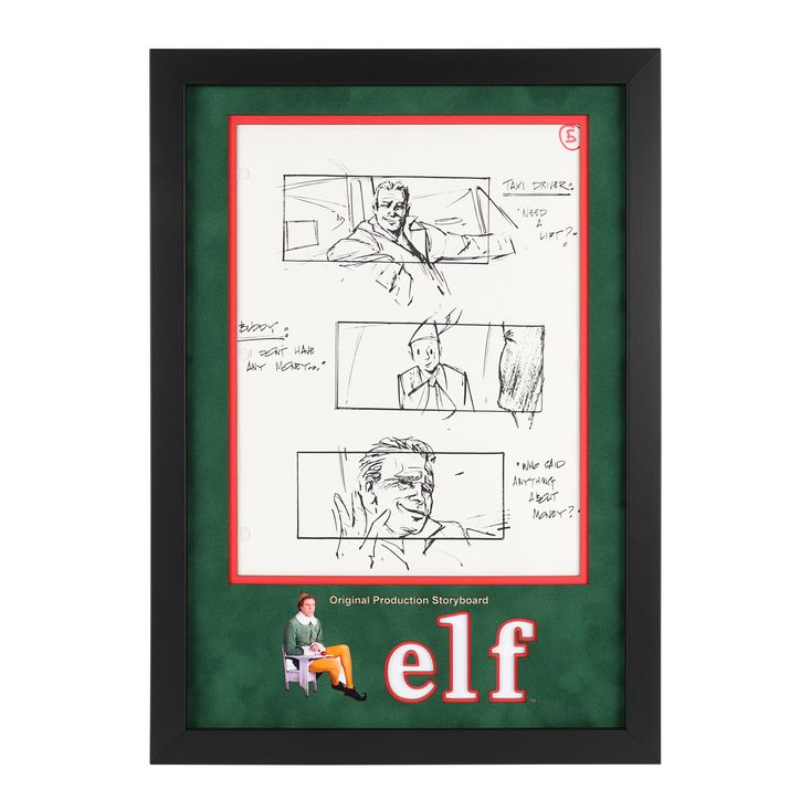 Production-Used Storyboard - Who Said Anything About Money | ELF (2003)