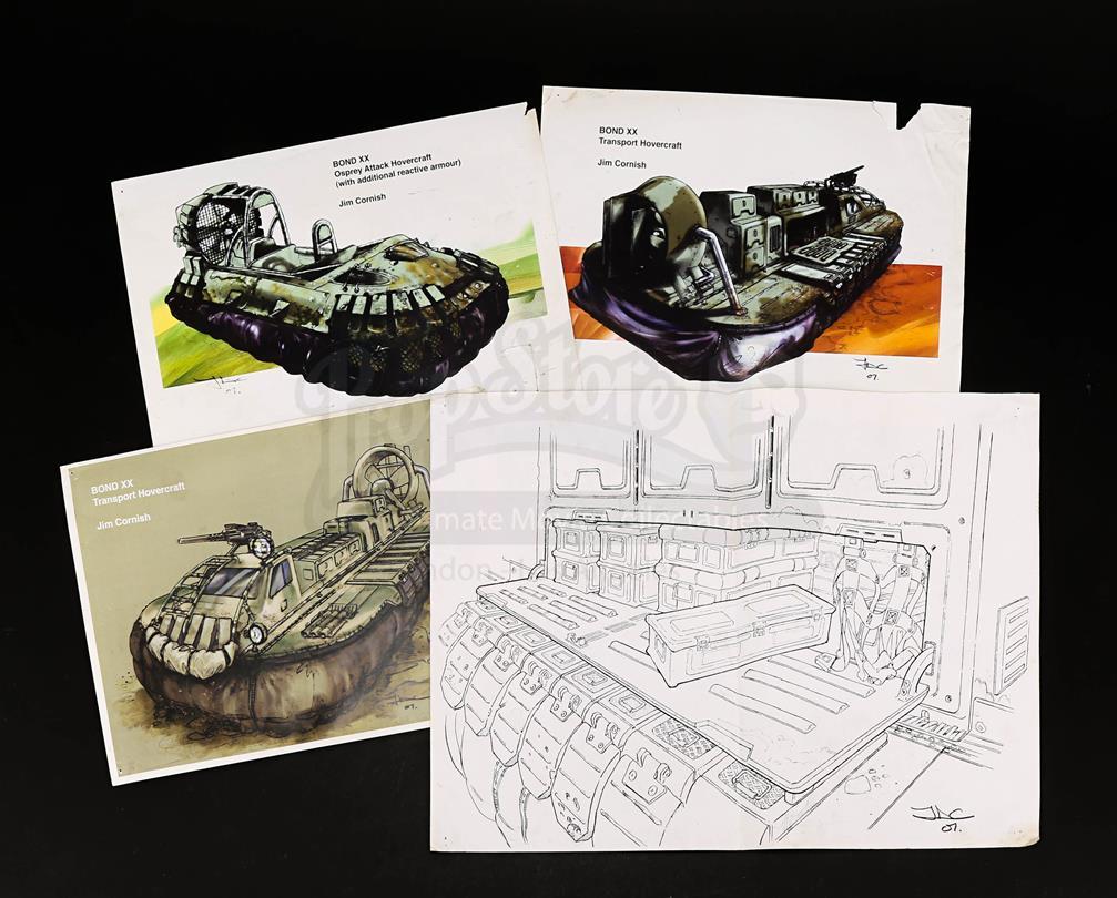 Lot # 107 - JAMES BOND: DIE ANOTHER DAY - Hovercraft Artwork