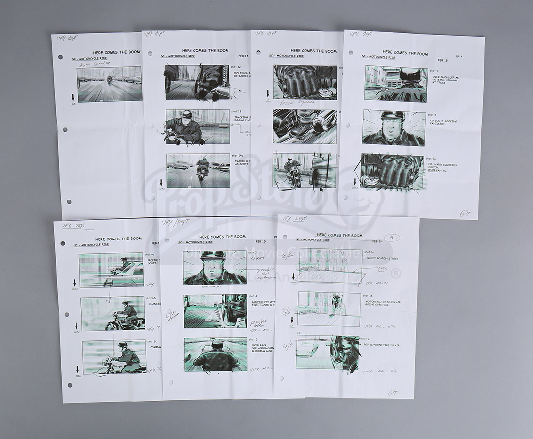 Collection of Storyboards - Motorcycle Ride Through Boston | Prop Store ...