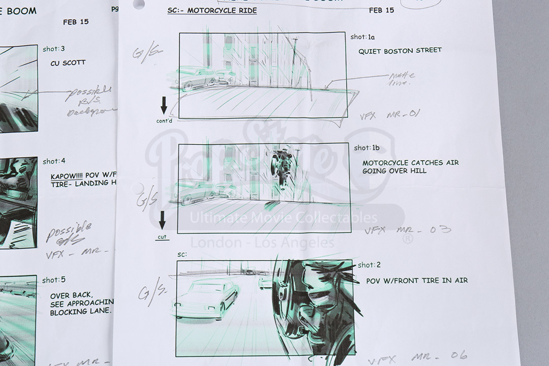 Collection of Storyboards - Motorcycle Ride Through Boston | Prop Store ...