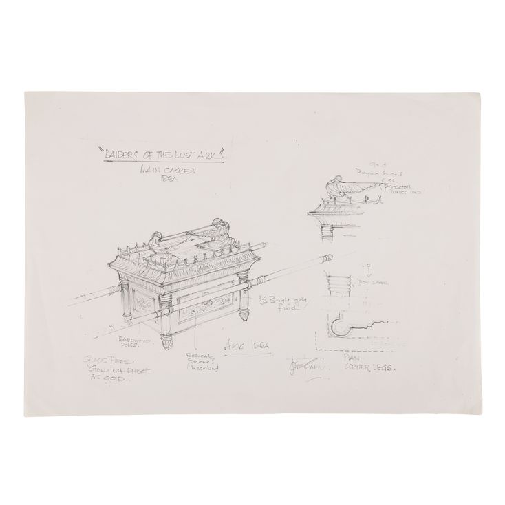 Lot 204 - Hand-drawn Ark of the Covenant Pencil Production Illustration ...