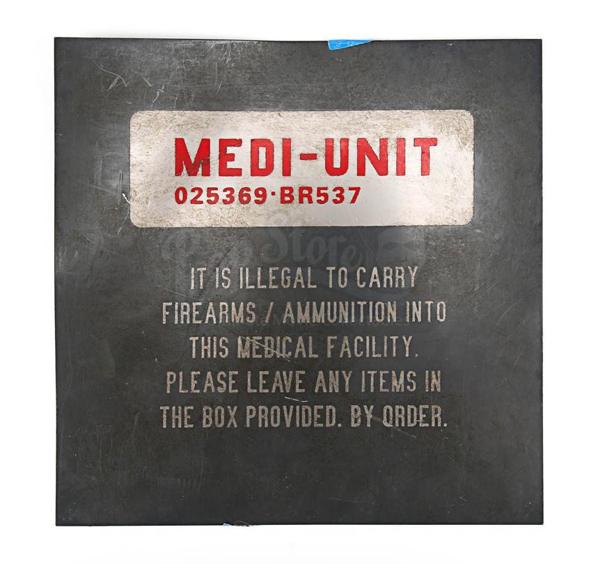 Lot # 67 - DREDD - Medi-Unit Sign