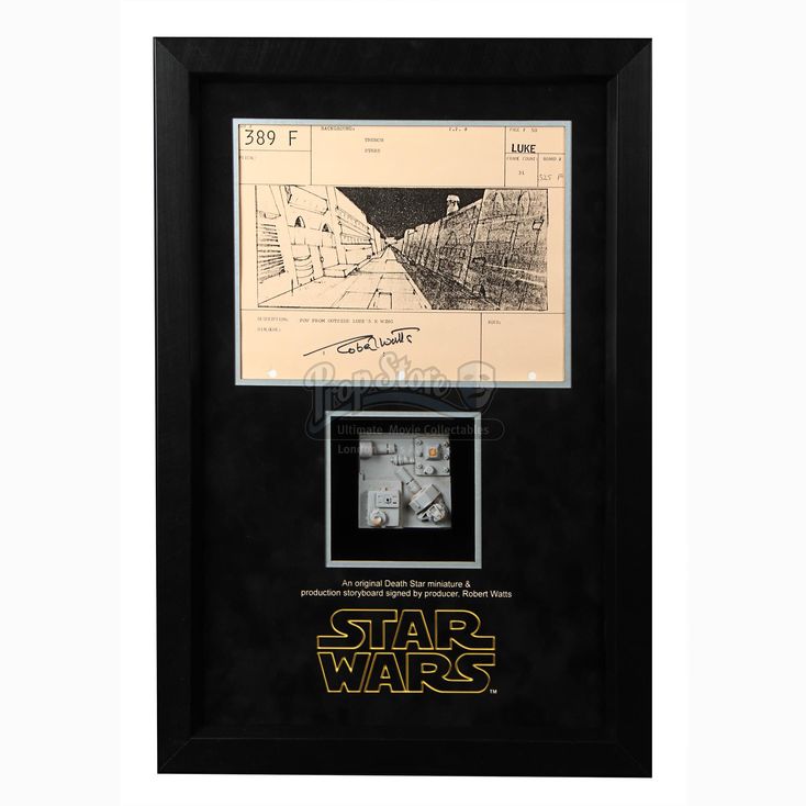 Death Star Surface Section Miniature Storyboard Display (Luke 389F ...