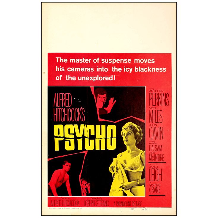 Lot # 318: PSYCHO - Window Card (14 x 22 ); Very Fine
