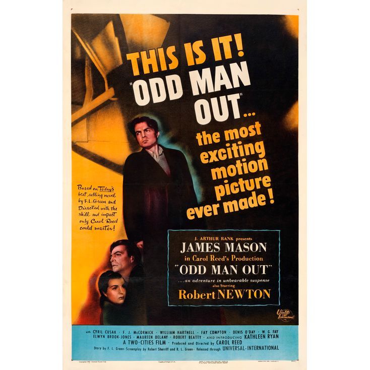775. One Sheet (27 x 41 ); Very Fine- on Linen ### ODD MAN OUT (1947)