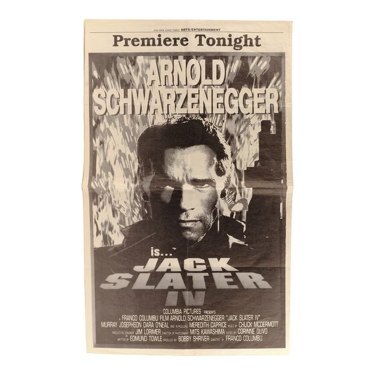 Lot 463 - Jack Slater IV New York Times Newspaper Cover | LAST ACTION ...