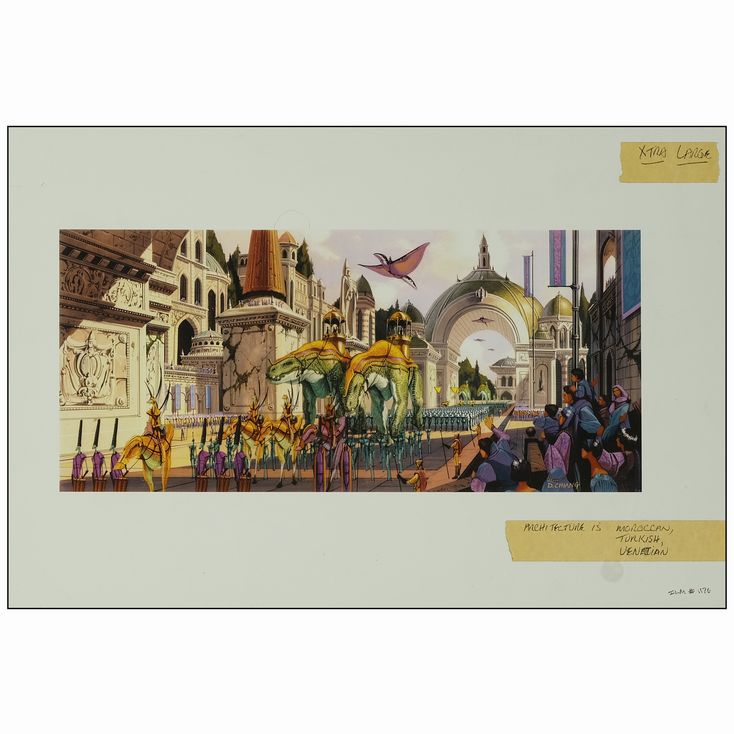 Lot 253 - STAR WARS THE PHANTOM MENACE Concept Print (18 x 22) Concept ...