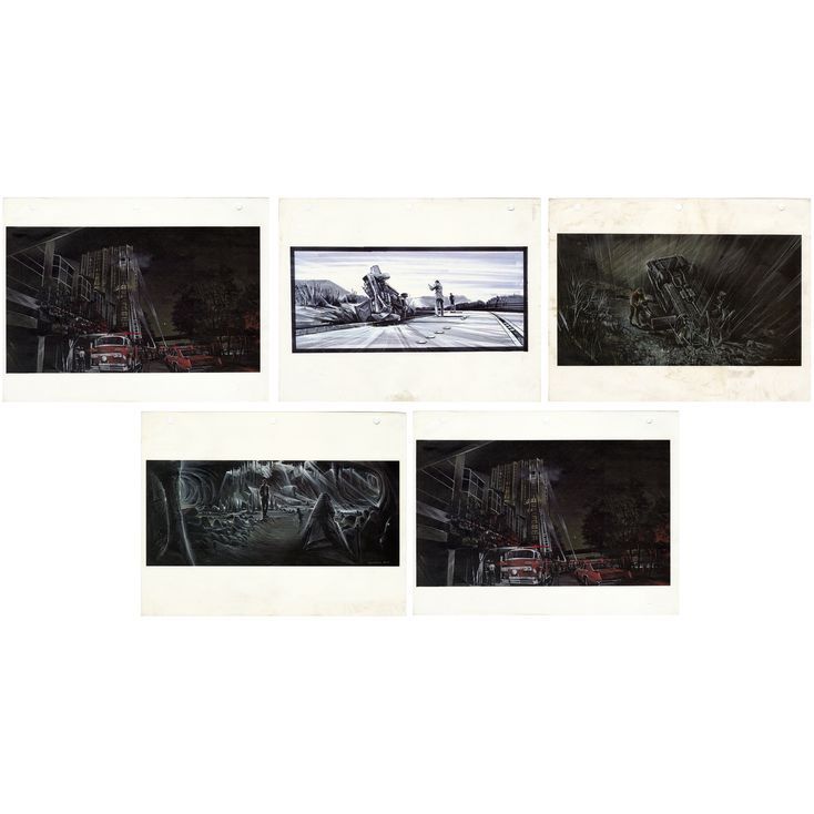 133. Set of Five Narrator Scene Concept Art Prints | FIGHT CLUB (1999)