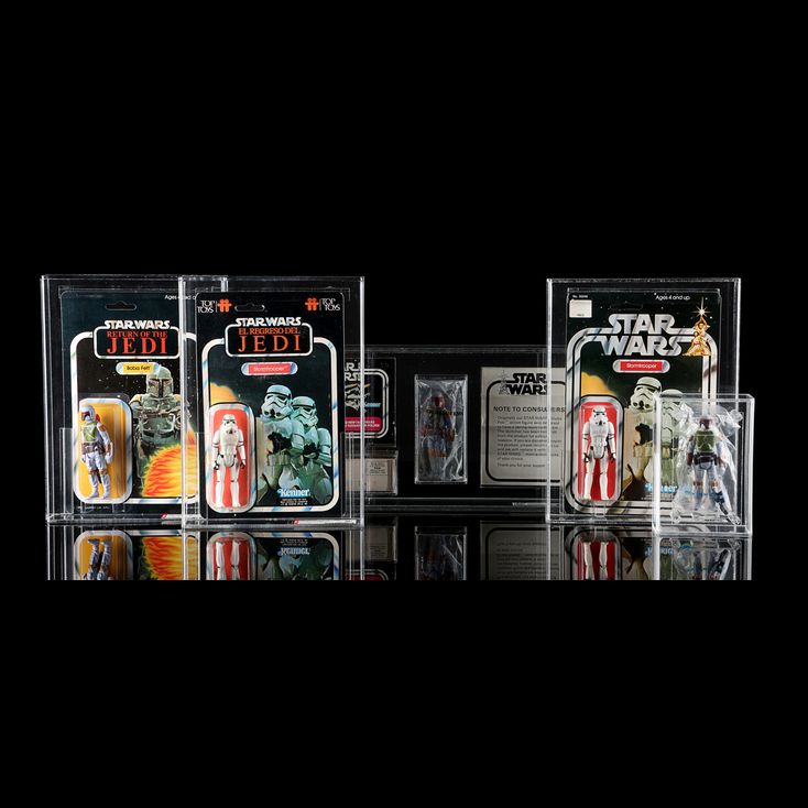 Lot 1371 - Set of Five UKG and AFA Graded Boba Fett and Stormtrooper ...
