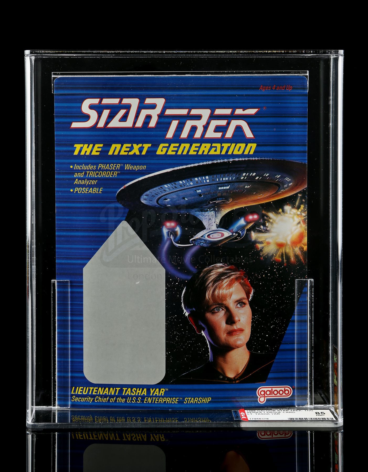Lot # 535 - Lt. Tasha Yar Proof Card AFA 85 (Unproduced)