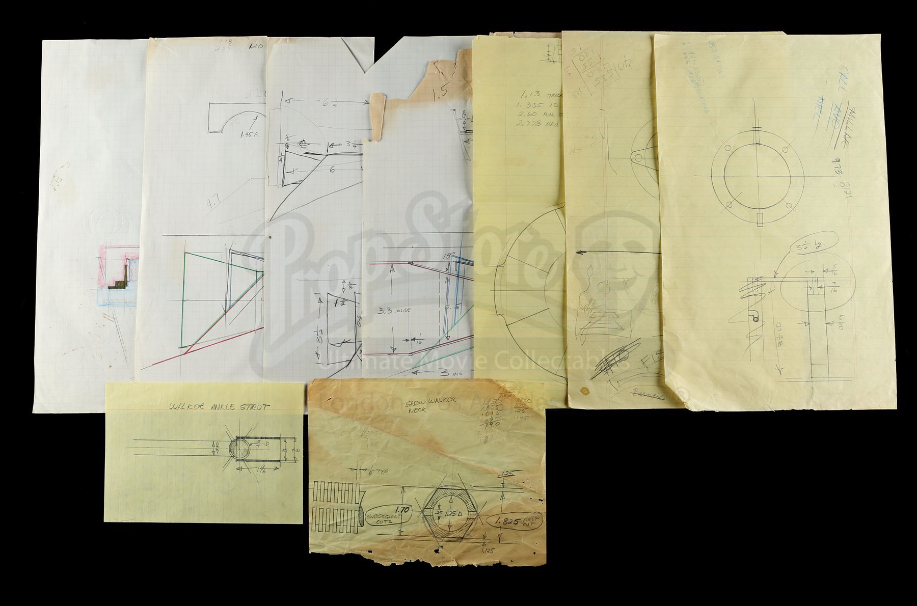 Lot # 727 - Hand-Drawn Charlie Bailey Snow Walker Drawings