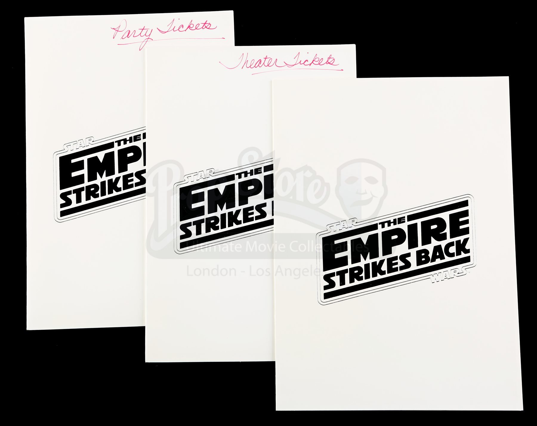 Lot # 738 - 3 ESB Premiere Invitation Cards