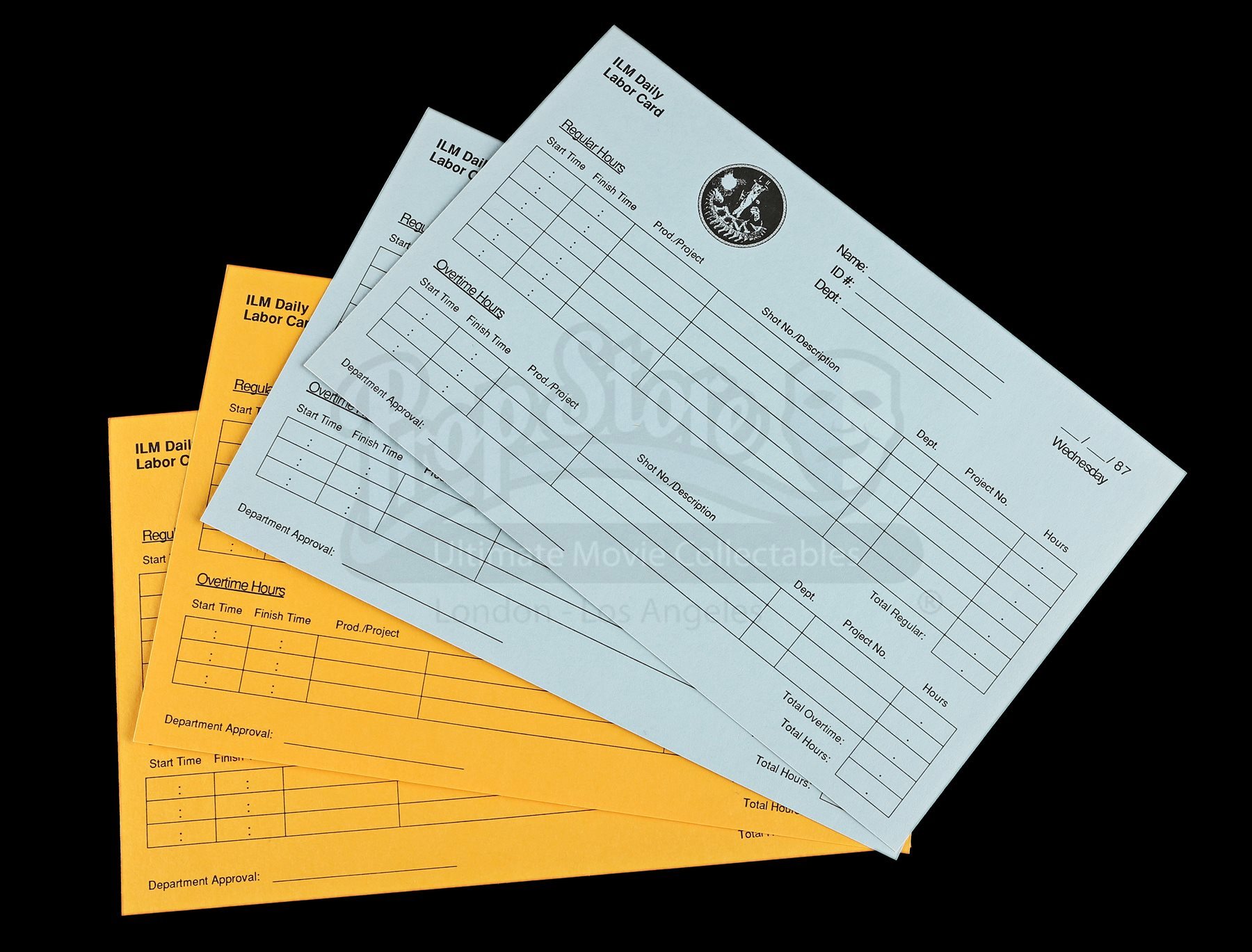 Lot # 711 - 4 ILM Paper Time Cards