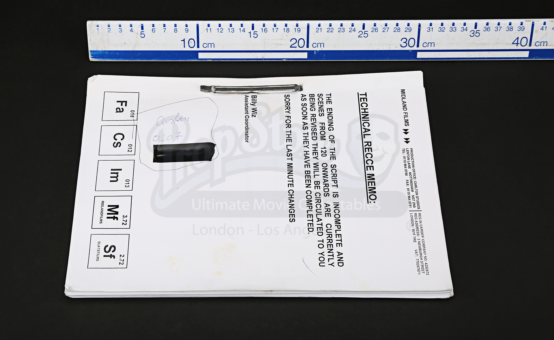 Script | Prop Store - Ultimate Movie Collectables