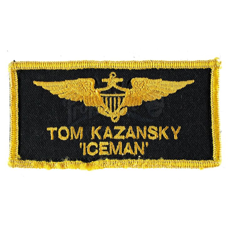 Tom Iceman Kazanskys (Val Kilmer) Flight Suit Name Patch | TOP GUN (1986)