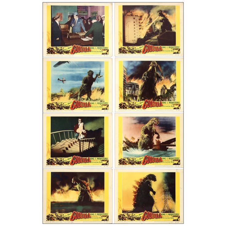 Lot 160 - Lobby Card Set (8) (11 x 14) Fine | GODZILLA (1956)