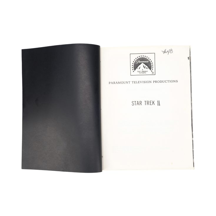 Lot 1200 - Final Draft Script | STAR TREK II: THE WRATH OF KHAN (1982)