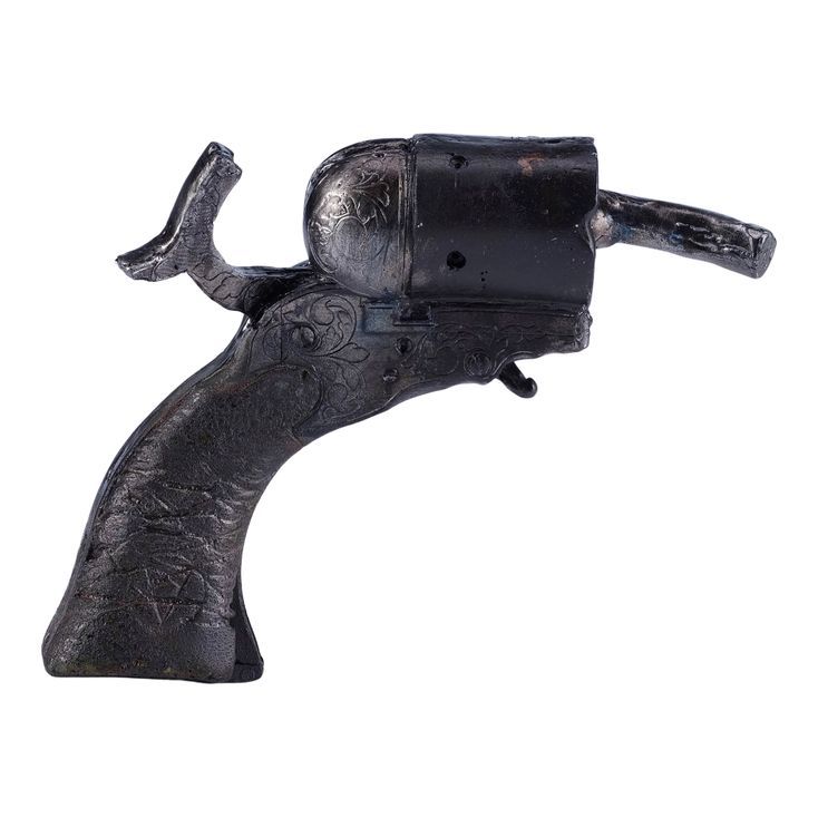 Lot 1239. Melted Colt Revolver with Leather Wrap | SUPERNATURAL (2005-2020)