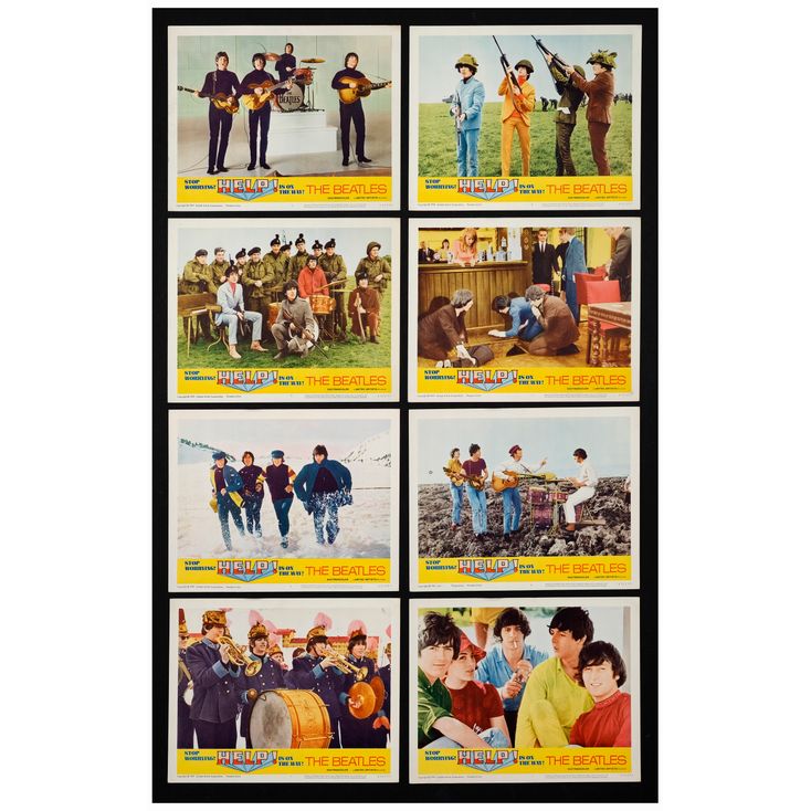 171. HELP (1965) Lobby Card Set (11 x 14) Near Mint | BEATLES, THE ...