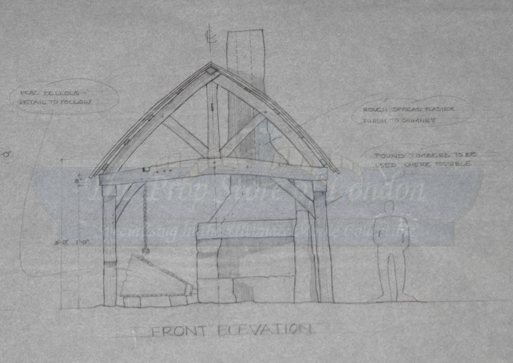 Production Used Original Pencil Blueprint for Forge | Prop Store ...