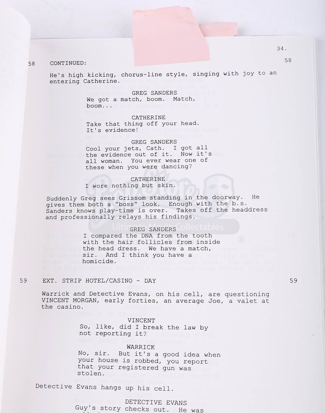 Script - Table Stakes | Prop Store - Ultimate Movie Collectables