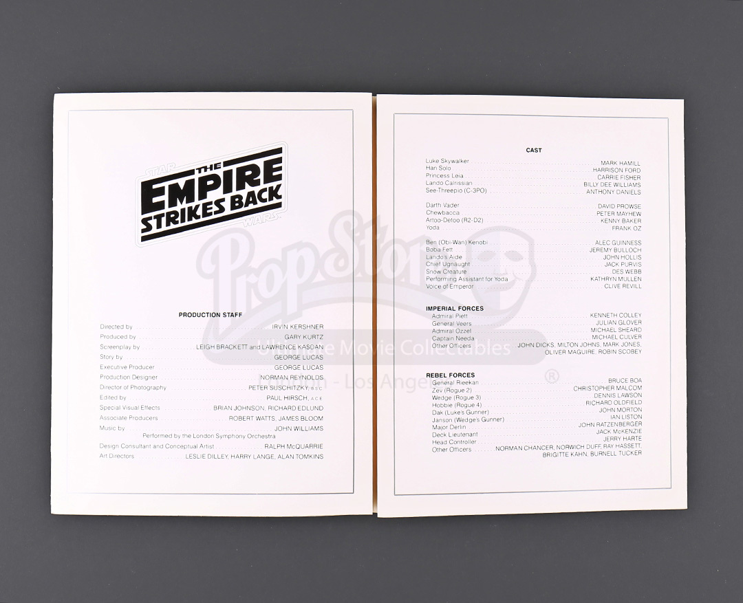 Two Cast and Crew Credits Folder | Prop Store - Ultimate Movie Collectables