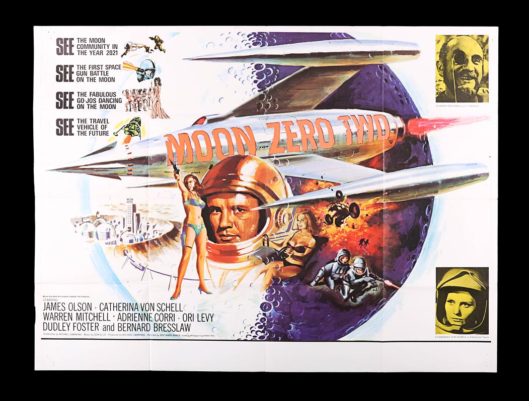 Lot #284 - MOON ZERO TWO (1969) - UK Quad Style-A Poster 1969