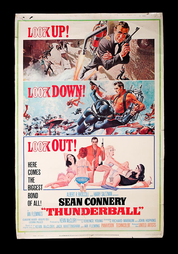 Lot #129 - JAMES BOND: THUNDERBALL (1965) - US 40x60 Poster 1965