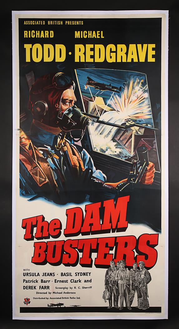 Lot #97 - THE DAM BUSTERS (1955) - UK Three-Sheet Poster 1955