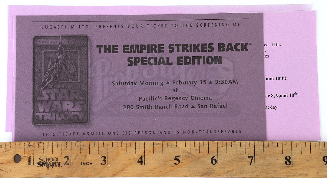 Screening Ticket and Event Information | Prop Store - Ultimate Movie ...